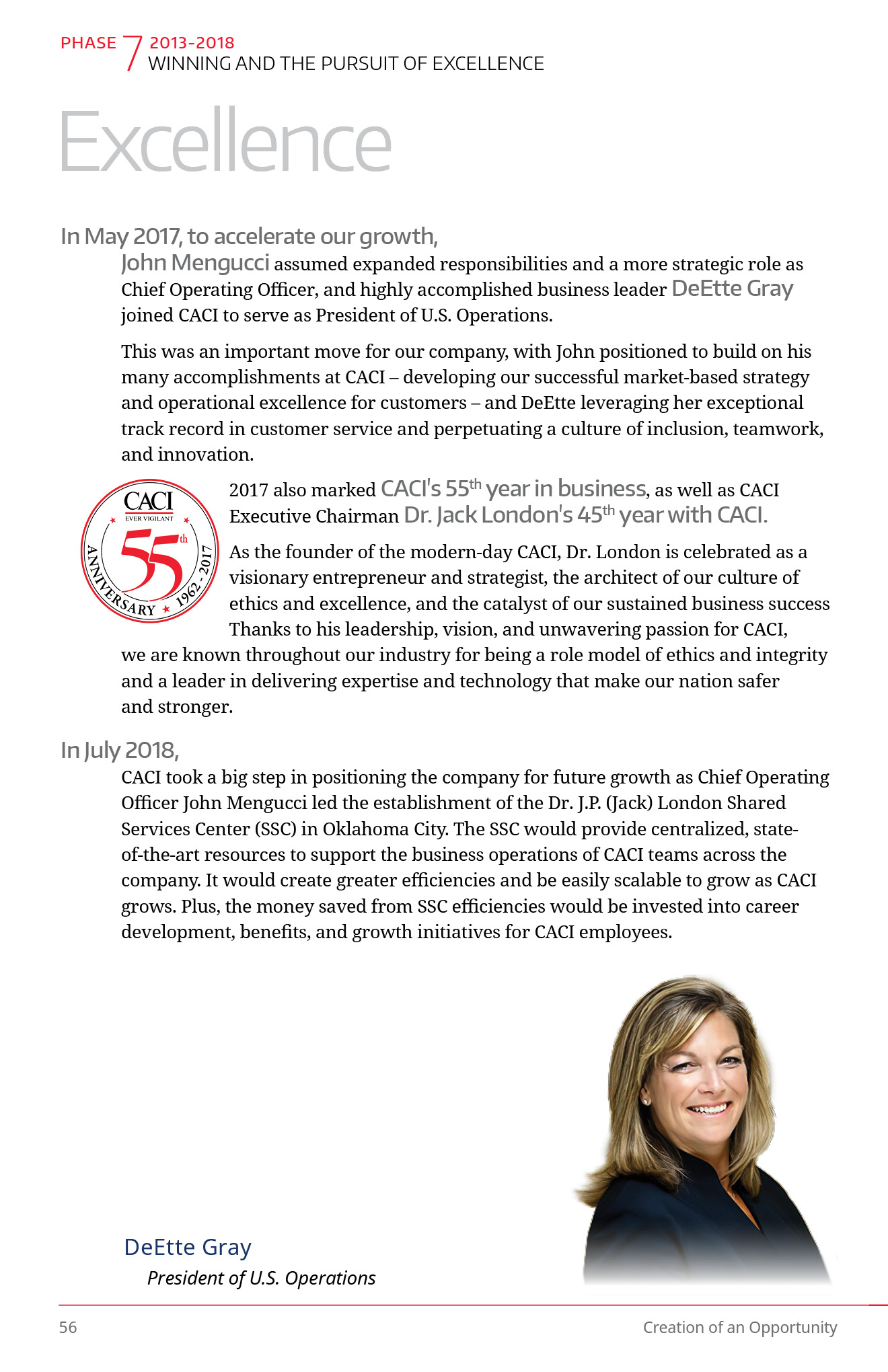 Creation of an Opportunity: The History of CACI