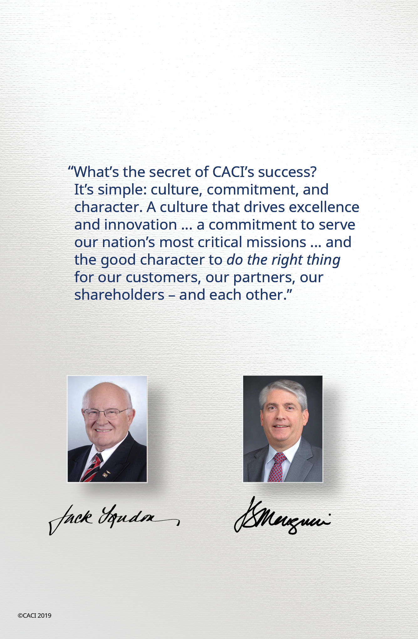 Creation of an Opportunity: The History of CACI